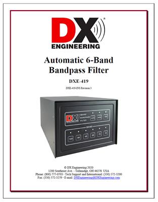DX Engineering DXE-419-INS DX Engineering Instruction Manuals | DX Engineering