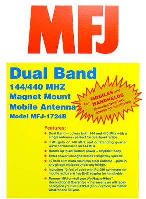 MFJ MFJ-1724B MFJ 1724B VHF/UHF Mobile Antennas | DX Engineering