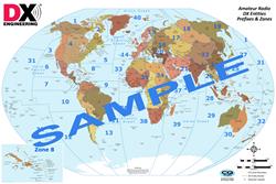 CQmaps DXCQHWP24X36 DX and Grid Square Maps | DX Engineering