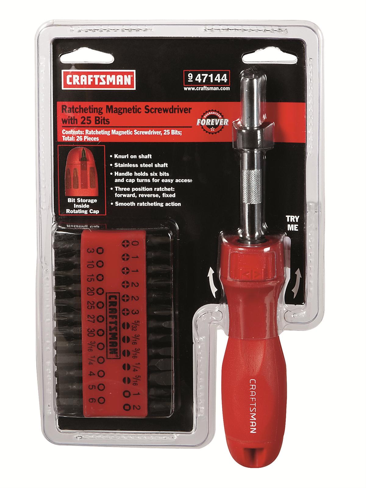 Craftsman 009-47144 Craftsman Ratcheting Magnetic Screwdriver and Bit ...