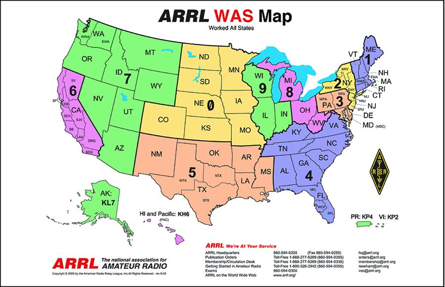 ARRL 1099 ARRL Frequency Chart of US Amateur Radio Bands | DX Engineering