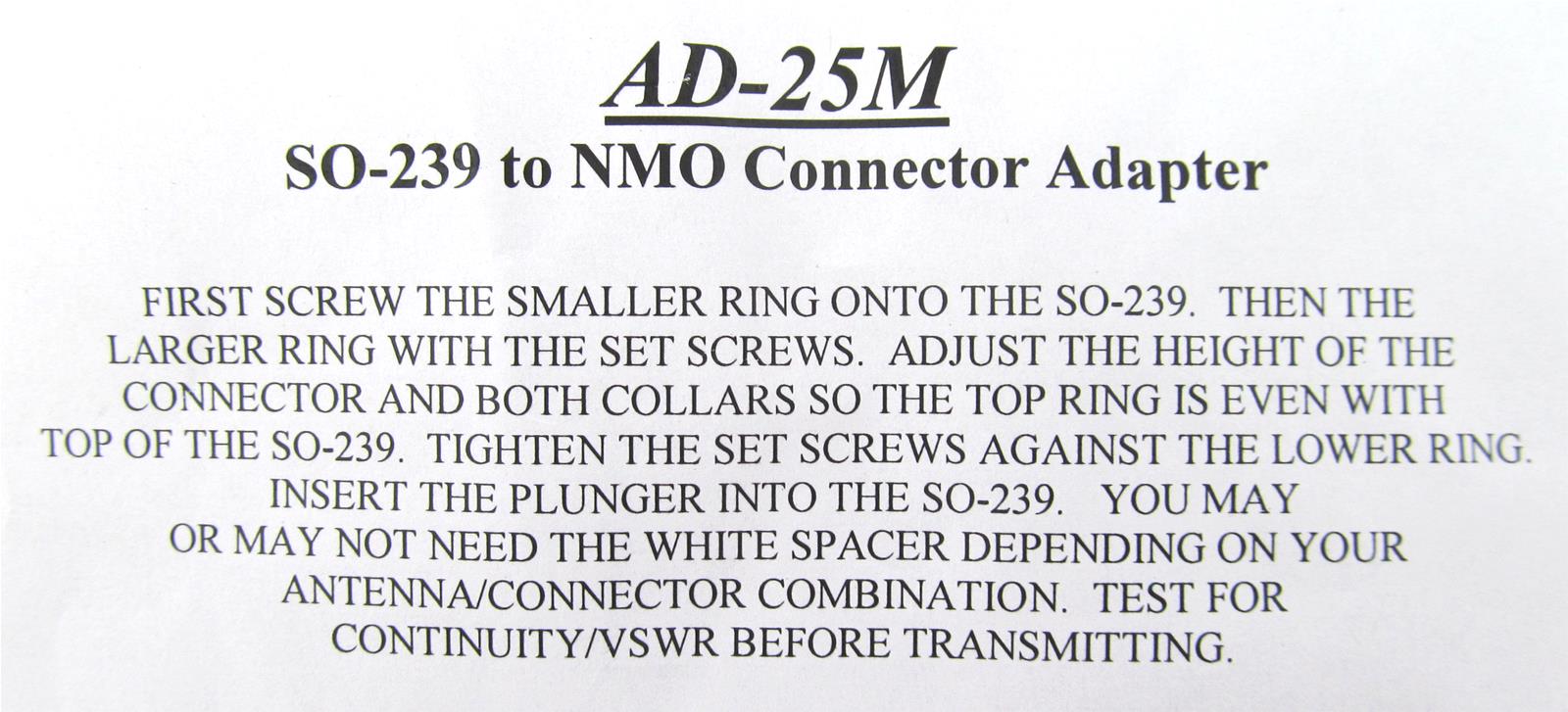 Comet Antennas AD-25M Comet Mobile Antenna Mount Adapters | DX Engineering