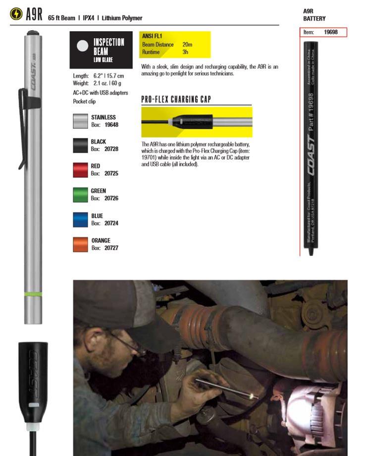 Coast Products A9R Coast Products A9R Rechargeable Inspection Penlights ...
