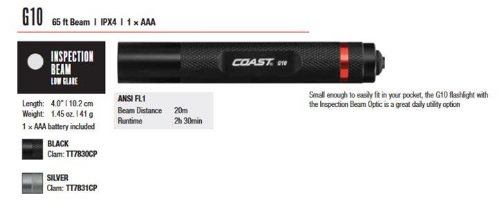 Coast Products G10 Coast Products G10 Inspection Beam Pocket Lights ...