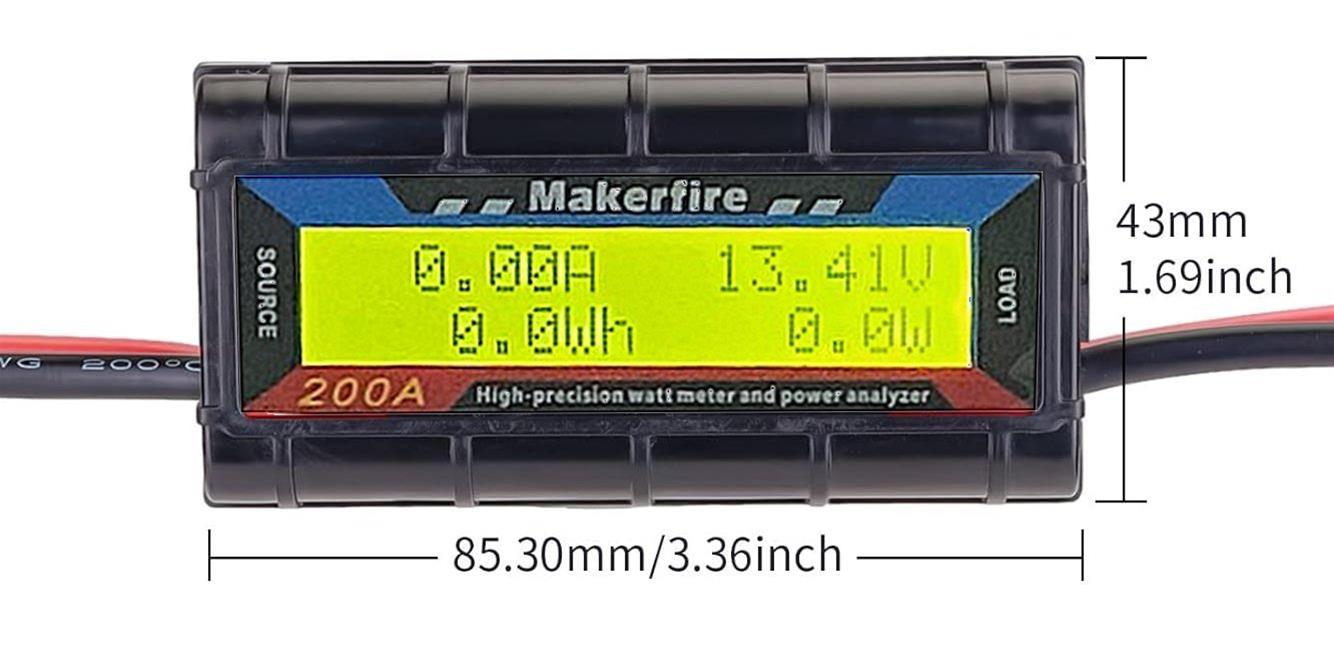 Misc Vendor DC-VAWM-200P 200 Amp Inline DC Power Analyzer and Watt ...