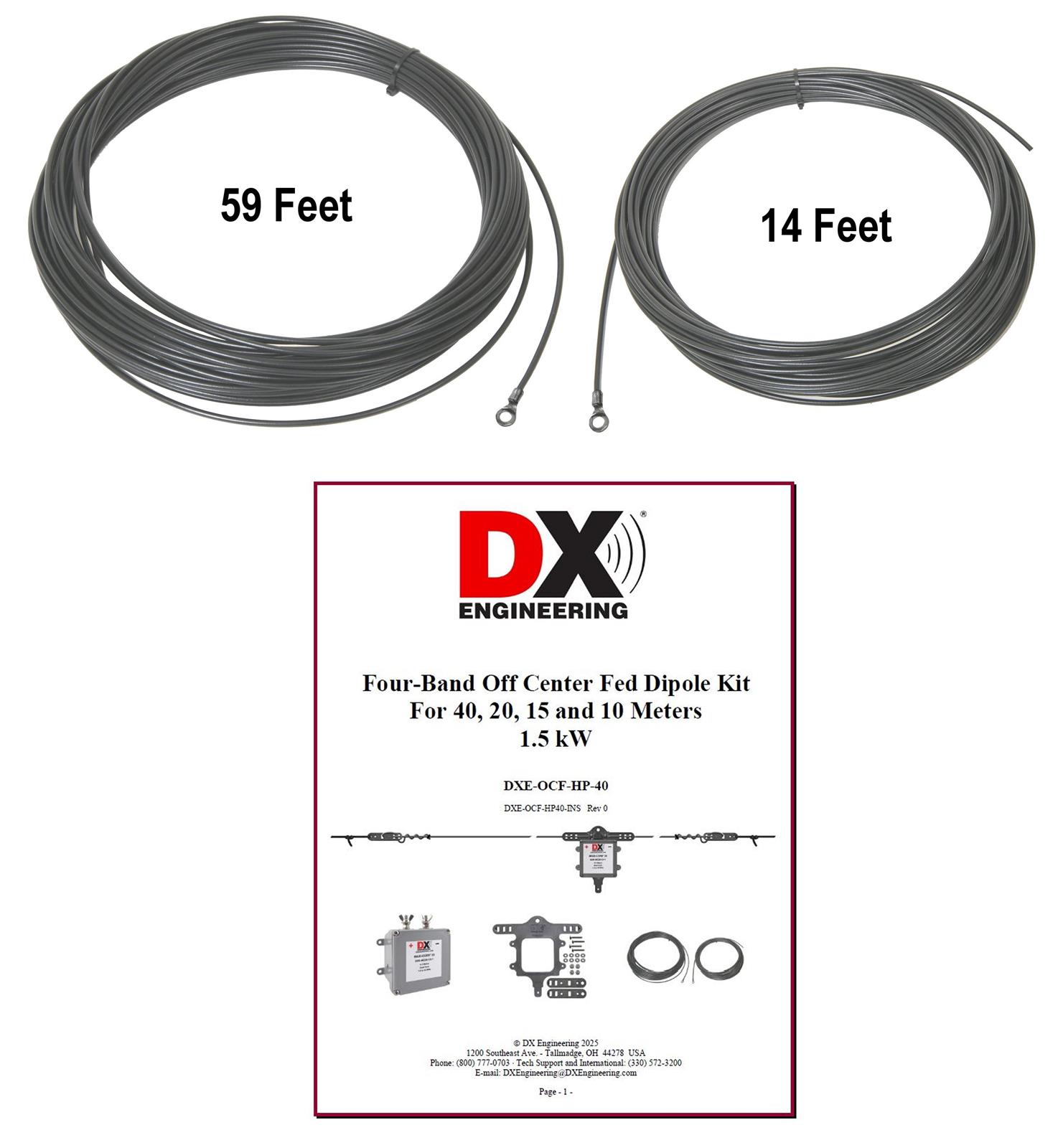 DX Engineering DXE-ANTW-OCF-40 DX Engineering Off Center Fed Dipole 40 ...