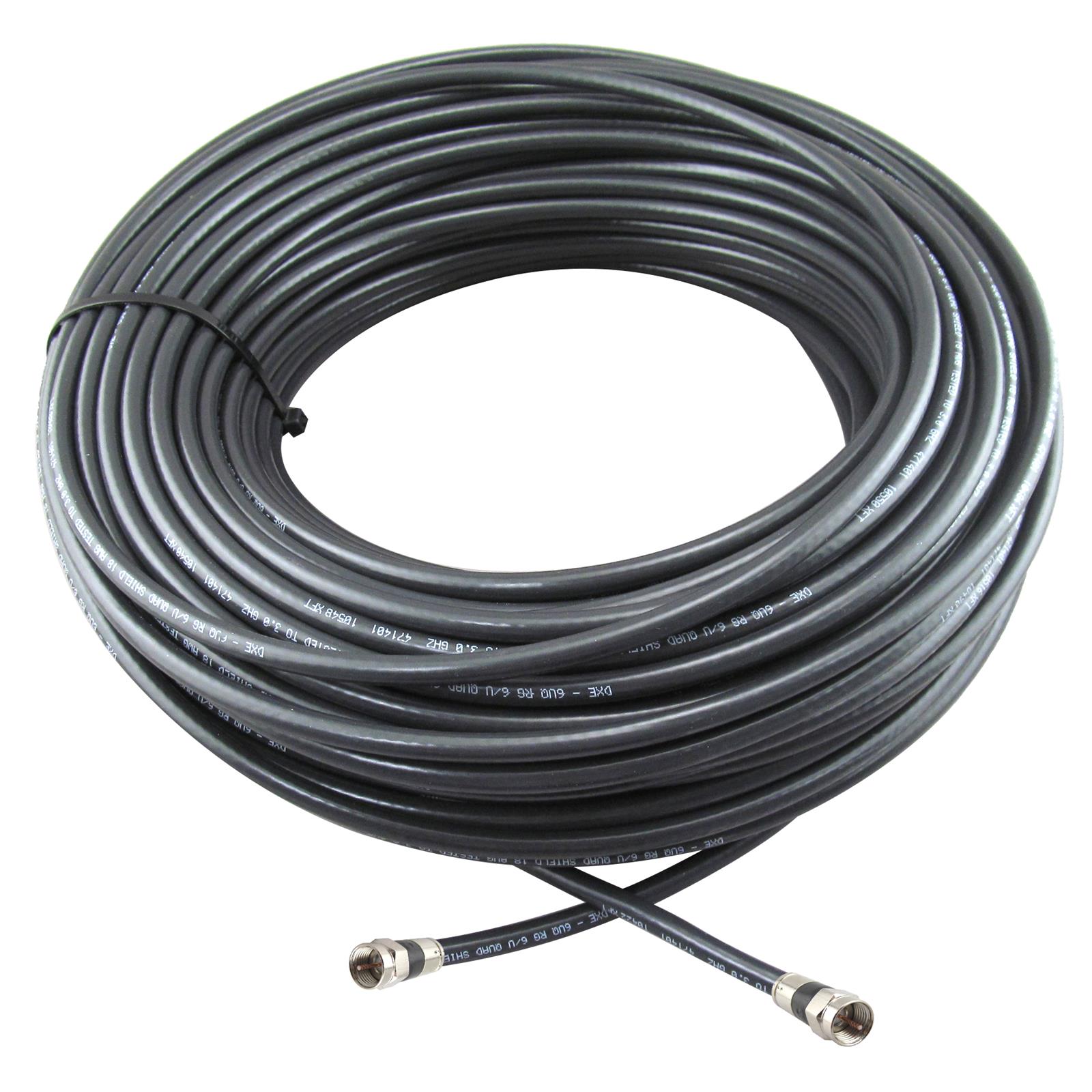 DX Engineering DXE-RG6UQF150 DX Engineering RG-6/U 75-ohm Quad-Shield ...
