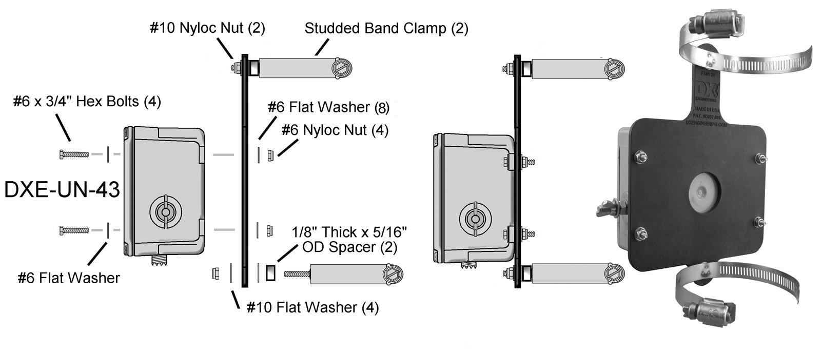 DX Engineering DXE-UN-BRKT-5A DX Engineering Mounting Brackets for ...