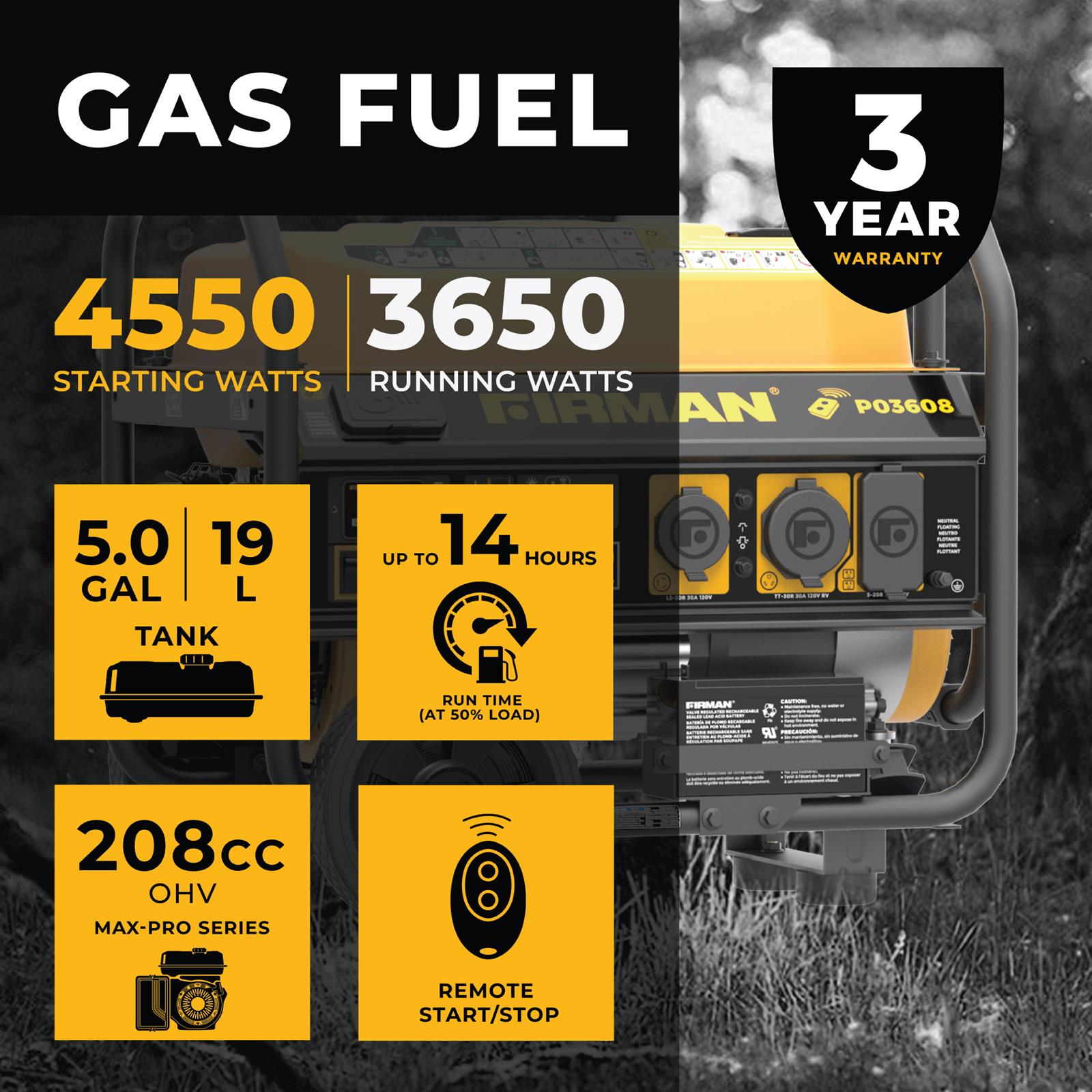 Firman P03608 Firman Portable Generators | DX Engineering