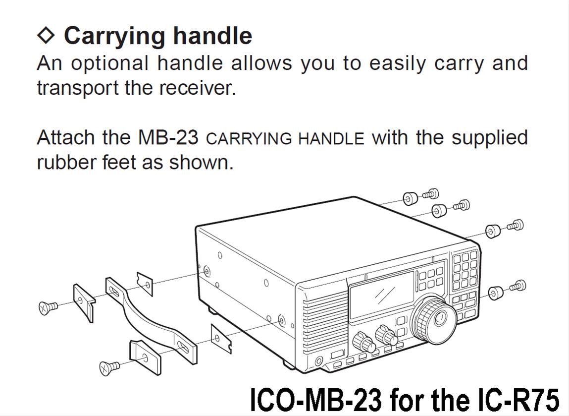 ICOM MB-23 ICOM Transceiver Carrying Handles | DX Engineering