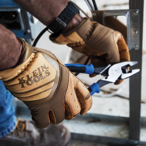 Klein Tools 40227 Klein Tools Journeyman Leather Utility Gloves | DX ...