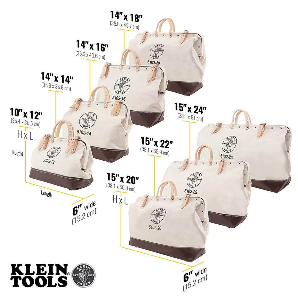 Klein Tools 5102-12 Klein Tools Canvas Tool Bags | DX Engineering