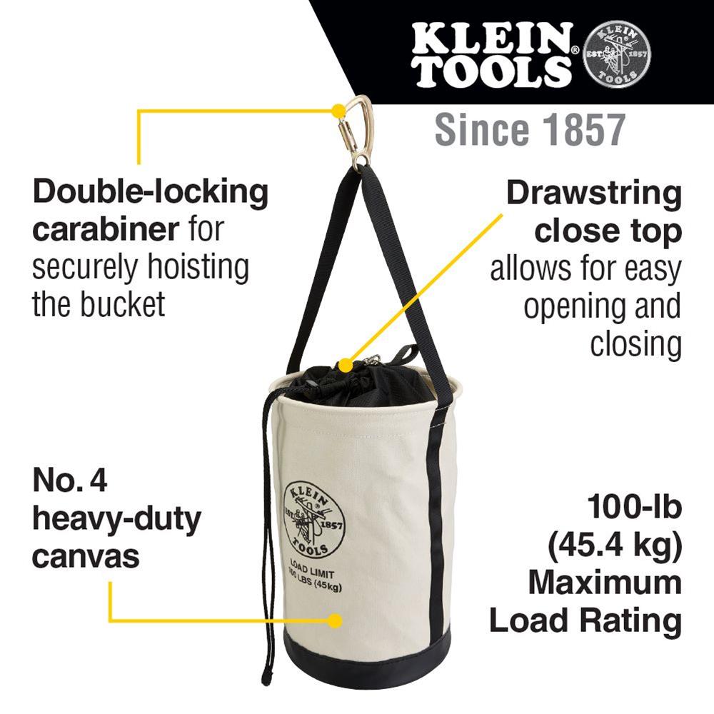 Klein Tools 5114DSC Klein Tools Load Rated Canvas Buckets with ...