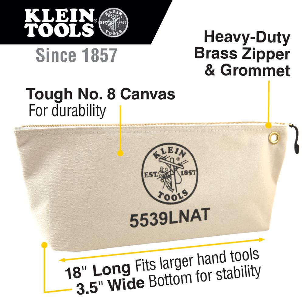 Klein Tools 5539LNAT Klein Tools Zipper Bags | DX Engineering