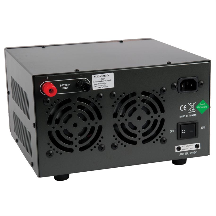 MFJ MFJ-4275MV-OB MFJ Heavy-Duty 75 Amp Switching Power Supplies | DX ...