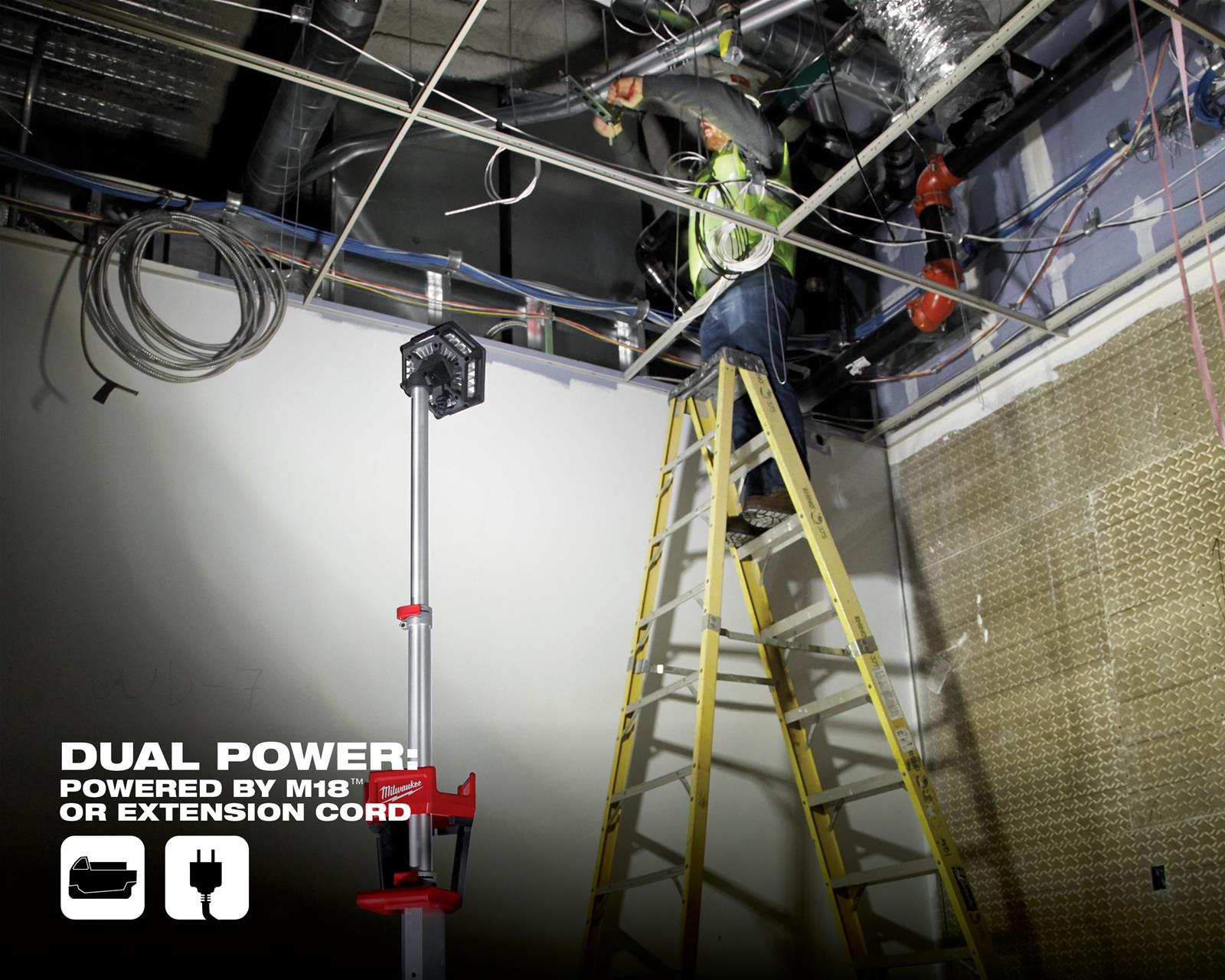 Milwaukee Tool 2131-20 Milwaukee M18 ROCKET Dual Power Tower Lights ...