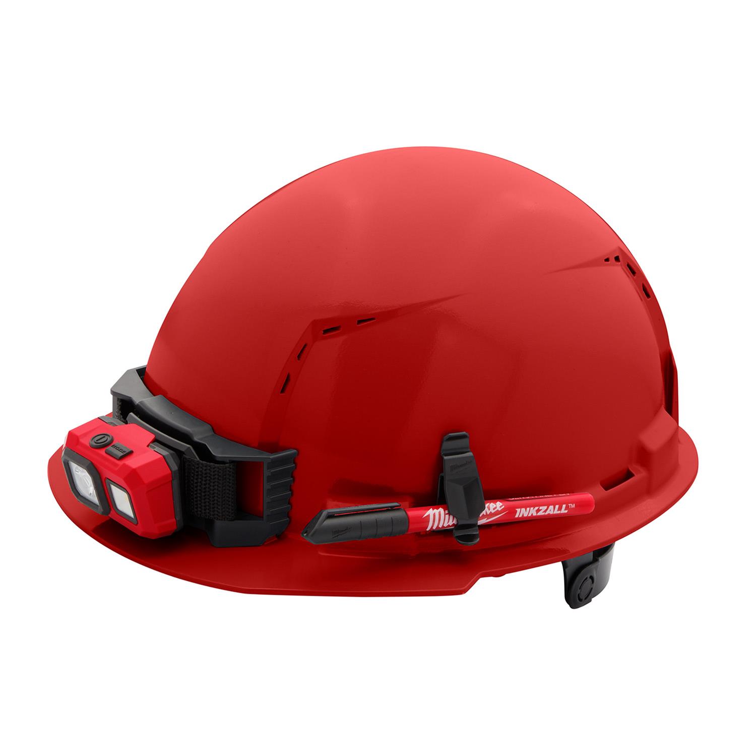 Milwaukee Tool 48-73-1228 Milwaukee Front Brim Vented Hard Hats with 6 ...