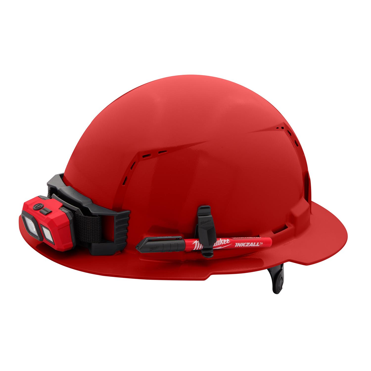 Milwaukee Tool 48-73-1229 Milwaukee Full Brim Vented Hard Hats with 6 ...