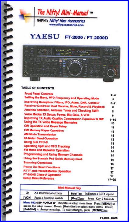 Nifty Accessories MM-FT2000 Nifty Accessories Reference Guides | DX Engineering