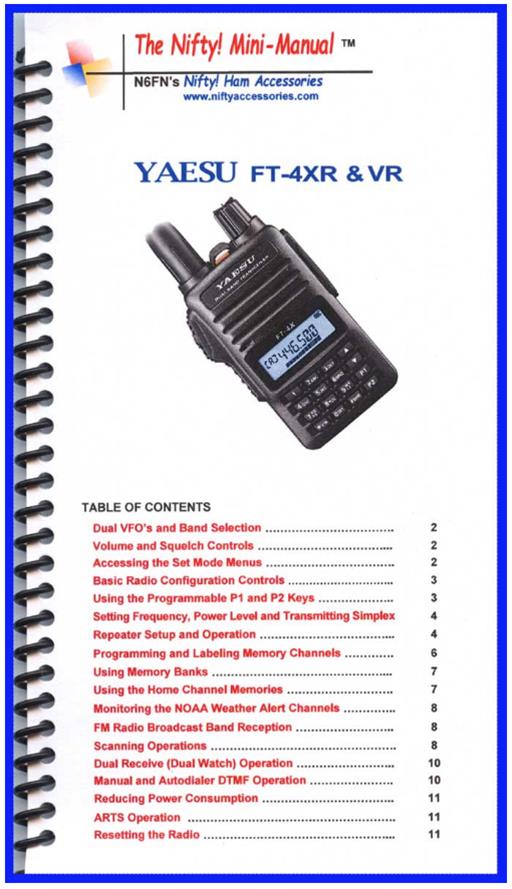 Nifty Accessories MM-FT4XR-VR Nifty Accessories Reference Guides | DX ...