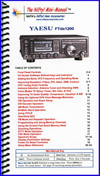 Nifty Accessories MM-FTDX1200 Nifty Accessories Reference Guides | DX ...