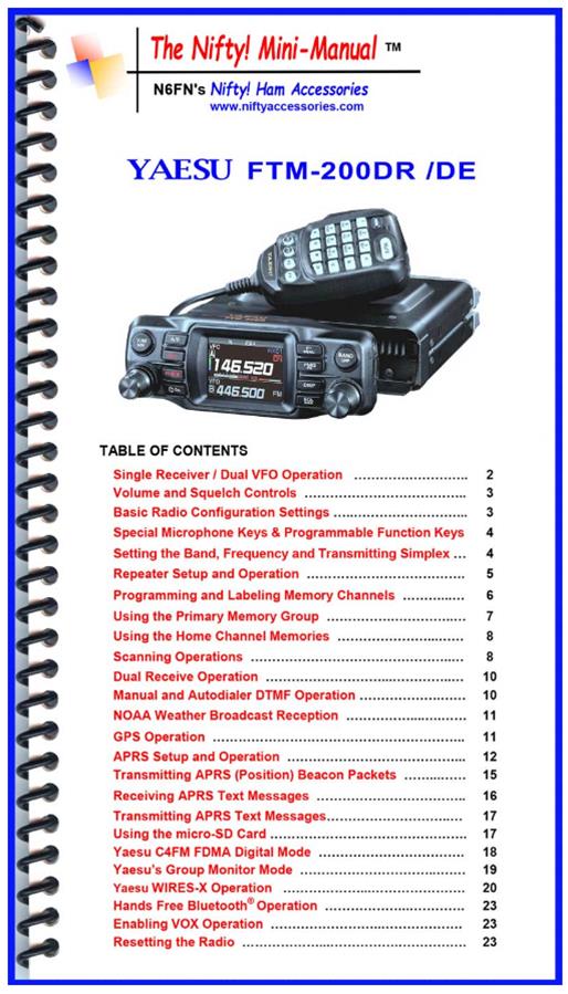 Nifty Accessories MM-FTM-200DR Nifty Accessories Reference Guides | DX Engineering