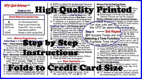 Nifty Accessories QR-ICT7H Nifty Accessories Quick Reference Cards | DX ...