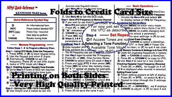 Nifty Accessories QR-THK2AT Nifty Accessories Quick Reference Cards ...