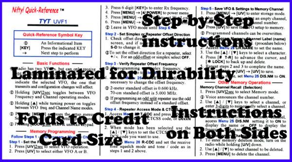 Nifty Accessories QR-TYT-UVF1 Nifty Accessories Quick Reference Cards ...
