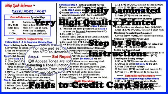 Nifty Accessories QR-VX170-177 Nifty Accessories Quick Reference Cards ...