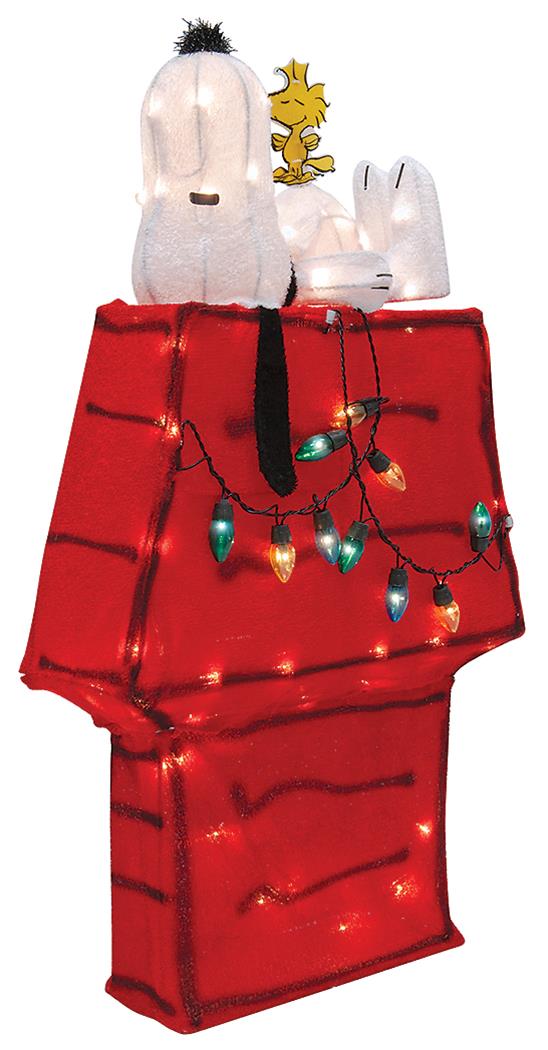 Summit Gifts 46347 Peanuts Snoopy On Dog House Tinsel-Light Display ...