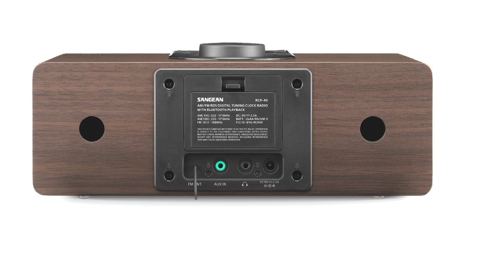 SANGEAN RCR-40 Sangean RCR-40 AM/FM/Bluetooth Clock Radios | DX Engineering