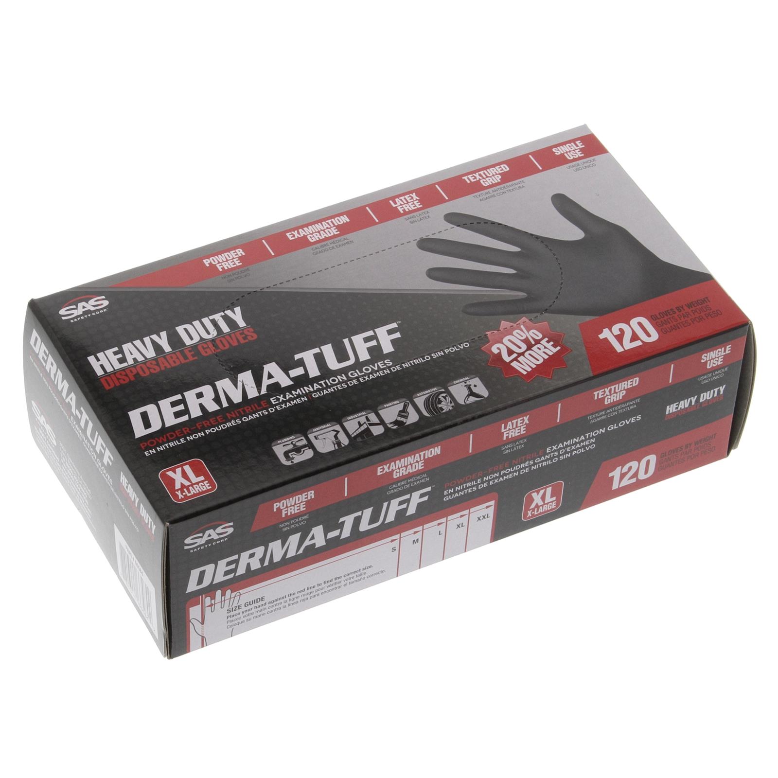 SAS Safety Corp 66584 SAS Safety Corp. Derma-Tuff Nitrile Disposable ...