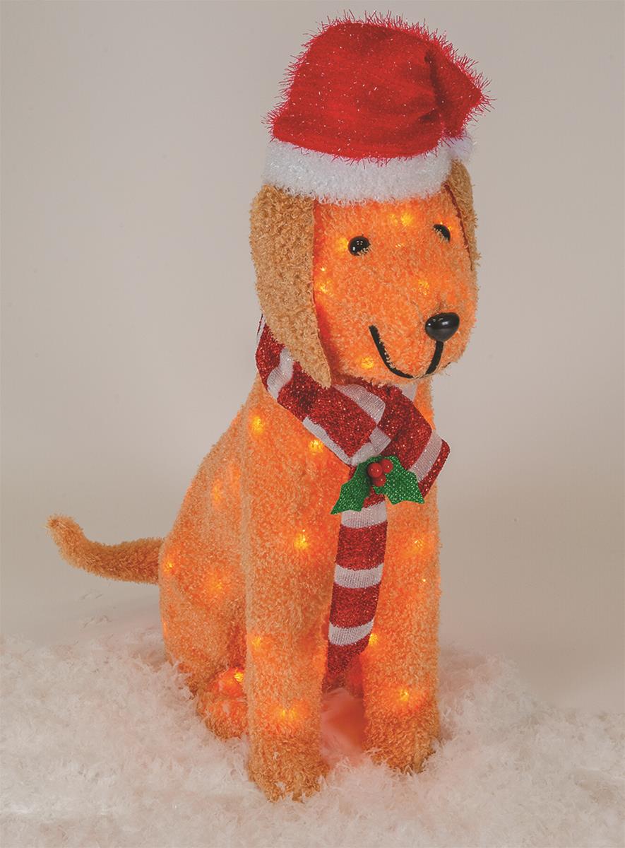 Summit Gifts SUM-20551 Dog in Hat Tinsel-Light Display | DX Engineering