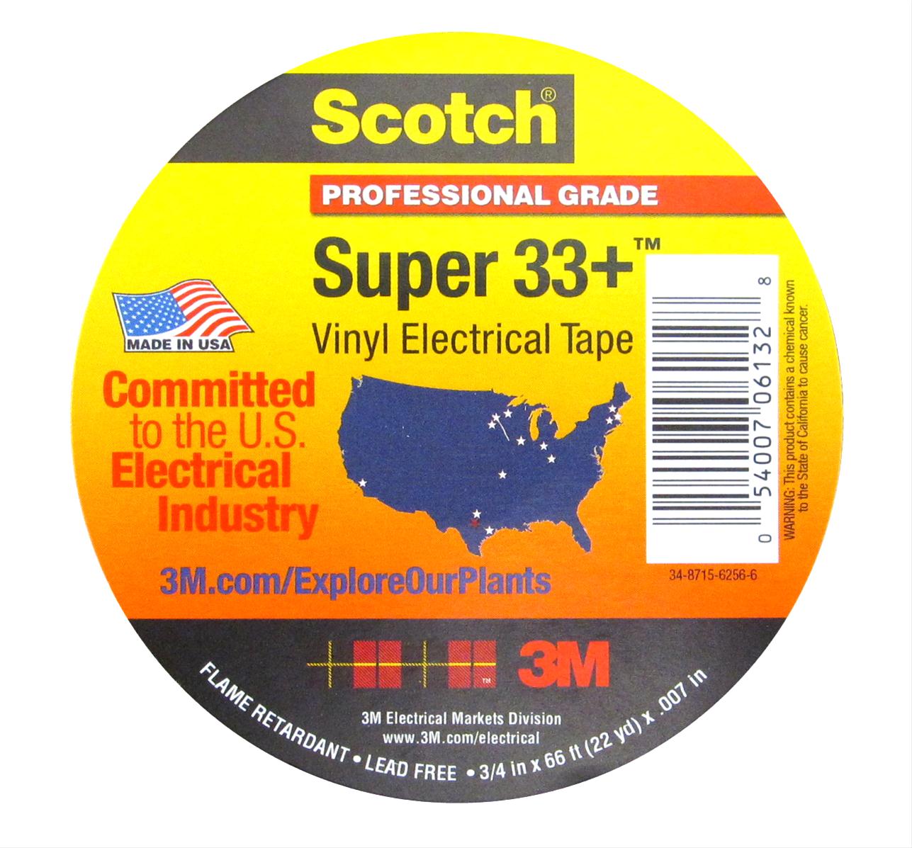 3M 7100002398 3M Products Scotch Super 33 Plus Vinyl Electrical Tape ...