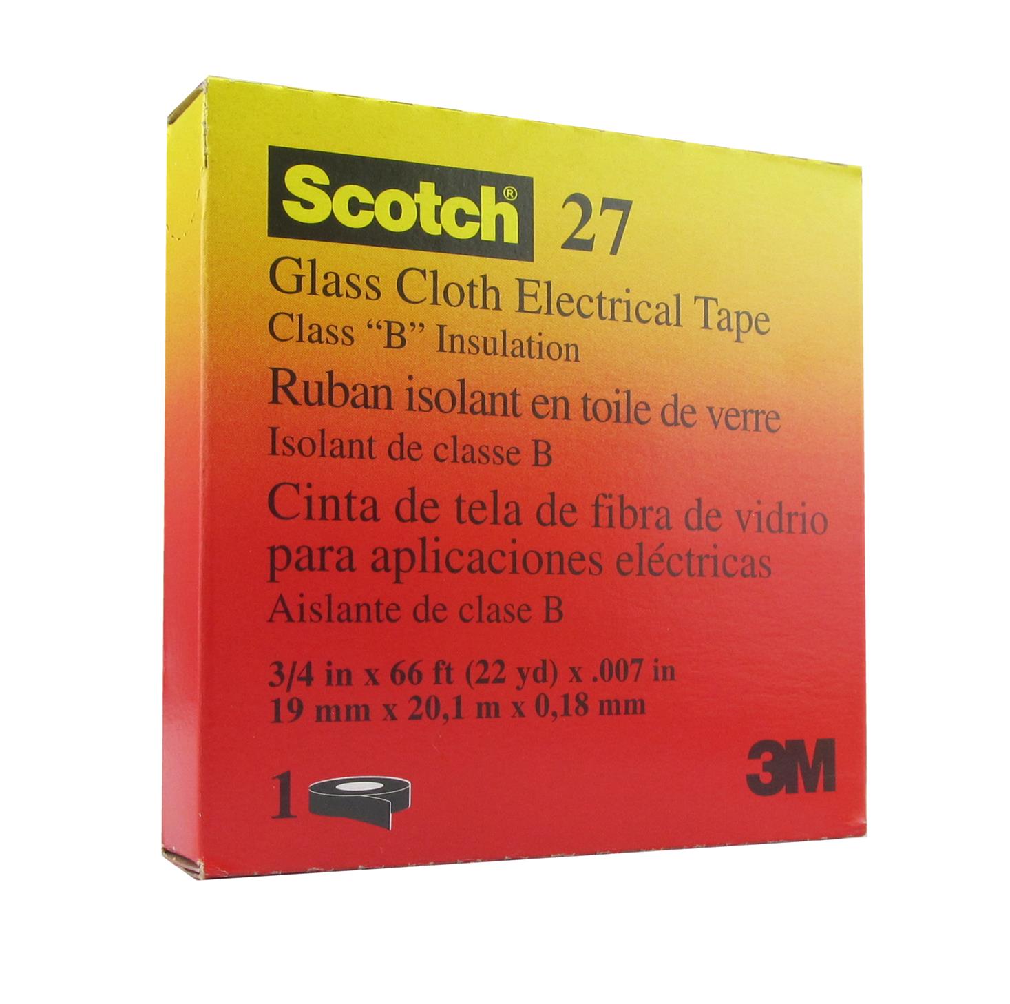 3M 27-3/4"X66' 3M Products Scotch 27 Glass Cloth Electrical Tape | DX ...