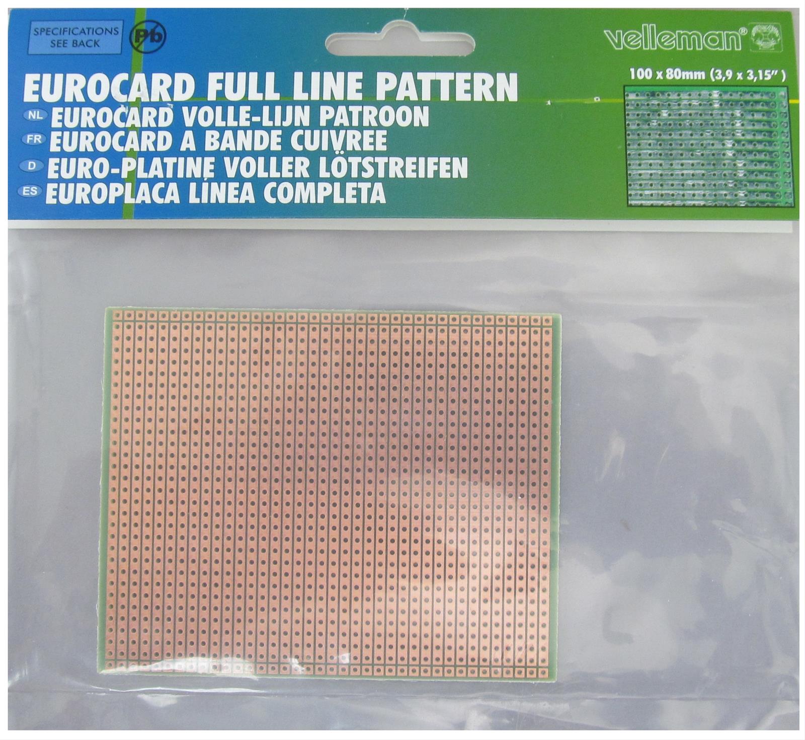 Velleman ECL1-2 Velleman Eurocard Printed Circuit Project Boards | DX ...