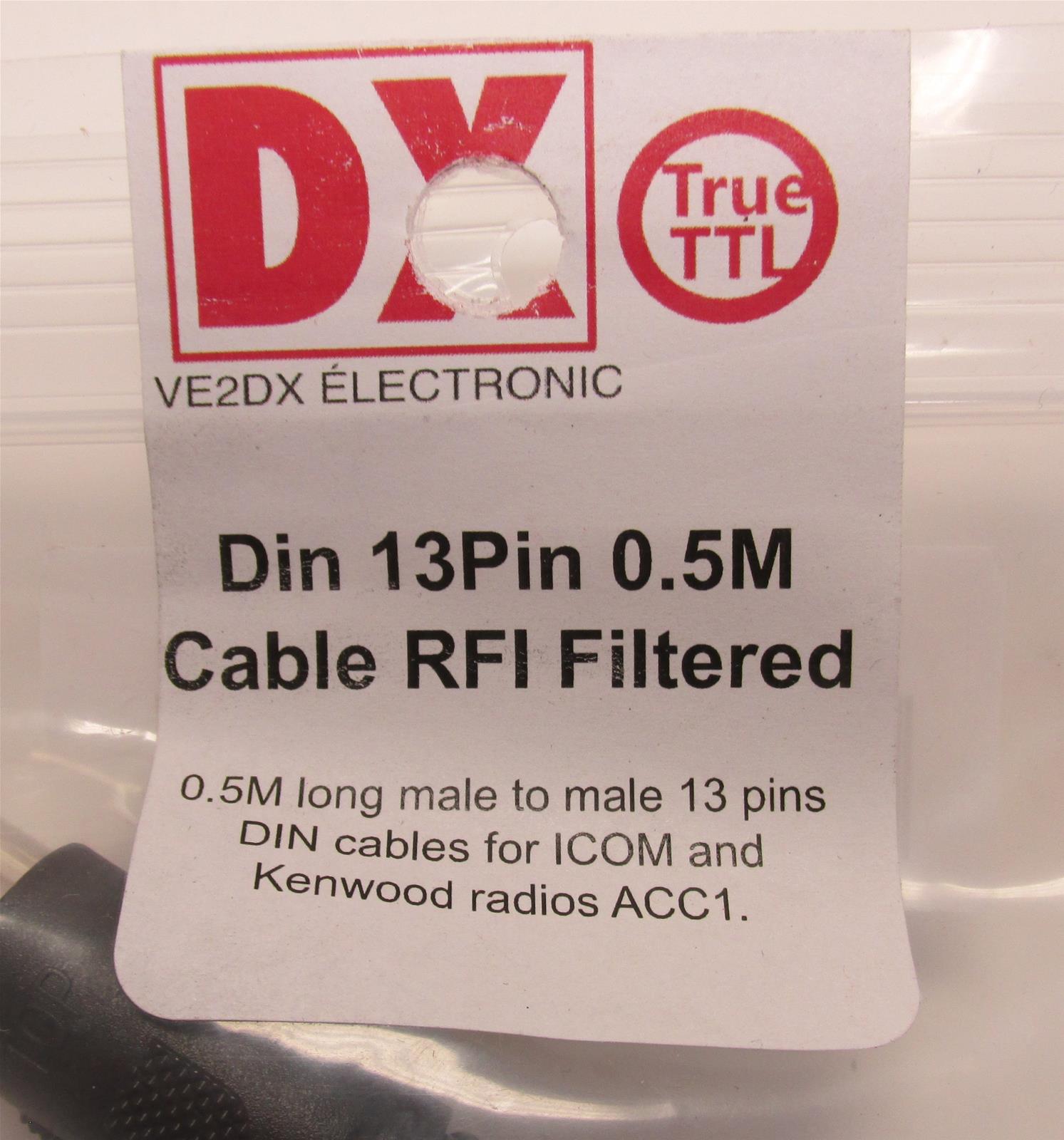 VE2DX Electronics 13PINDIN-M2M VE2DX Electronics Filtered DIN Cable ...