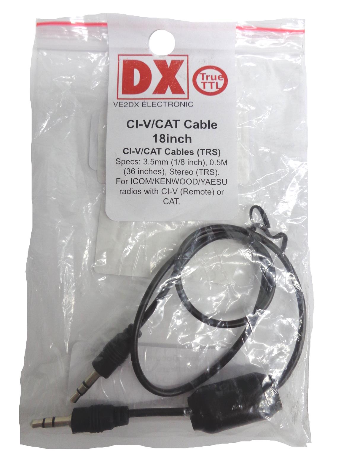 VE2DX Electronics CAT-TRS-18IN VE2DX Electronics CI-V/CAT Radio ...