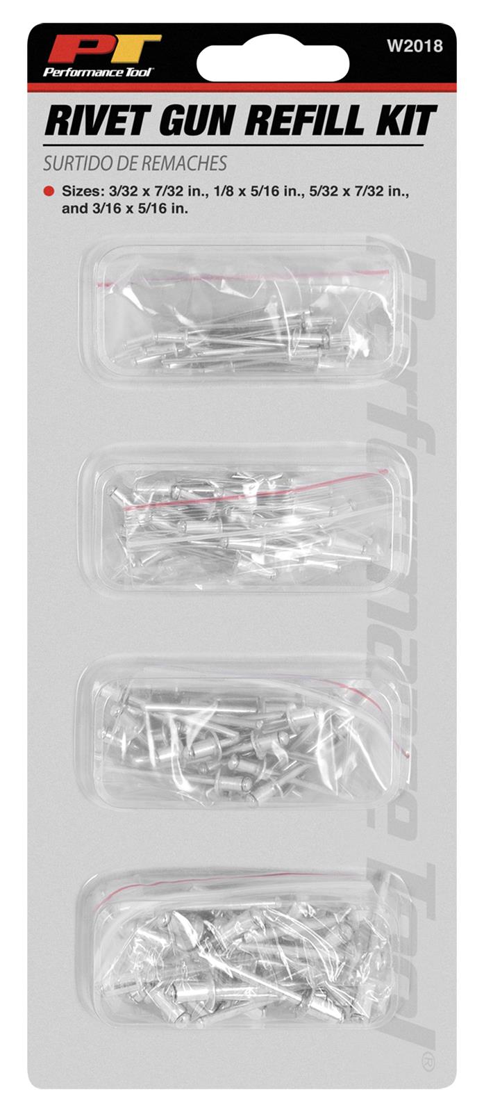 Performance Tool W2018 Performance Tool Rivet Gun Refill Kits | DX ...
