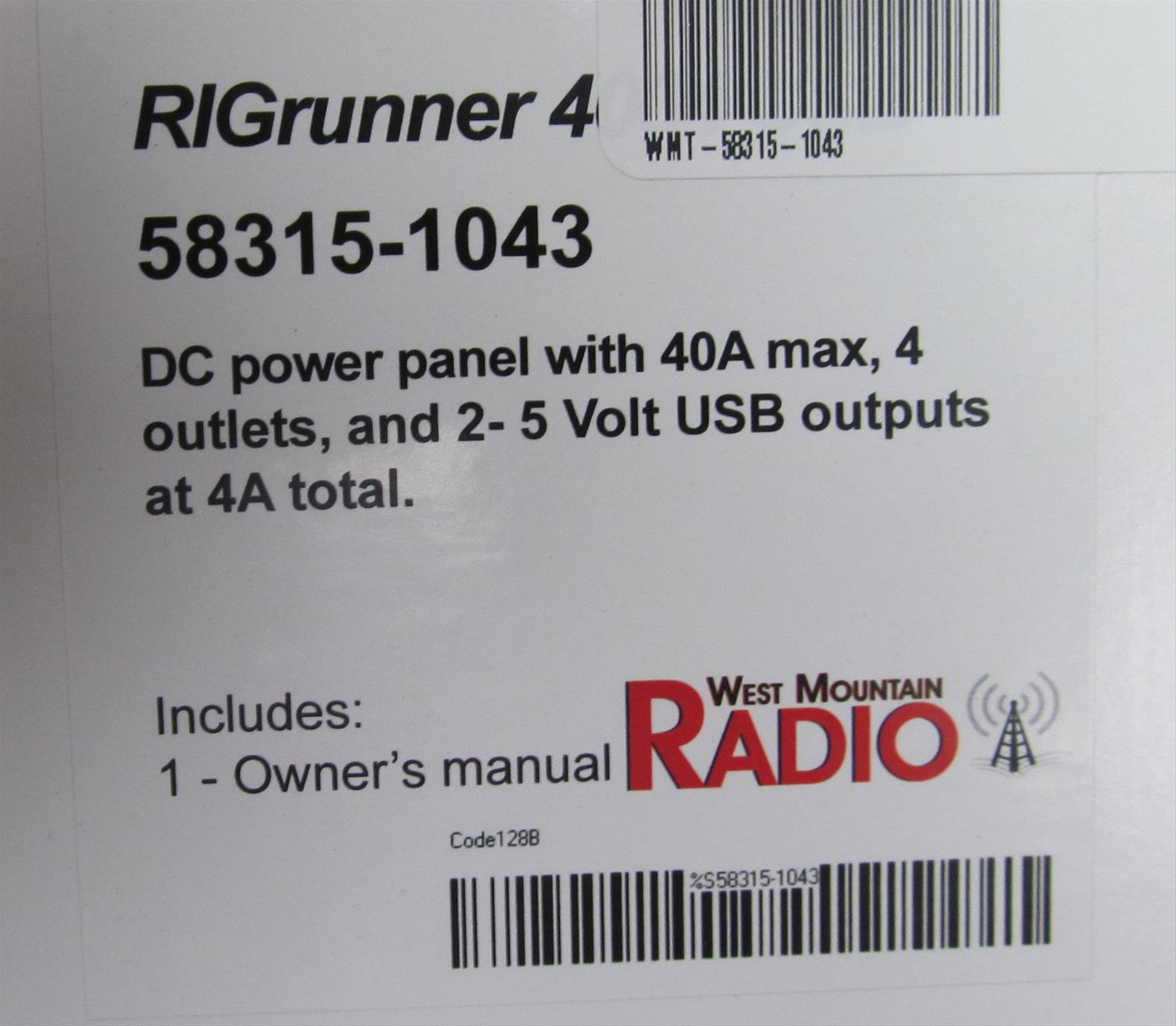 West Mountain Radio RR/4004/USB West Mountain Radio RIGrunner DC Outlet ...