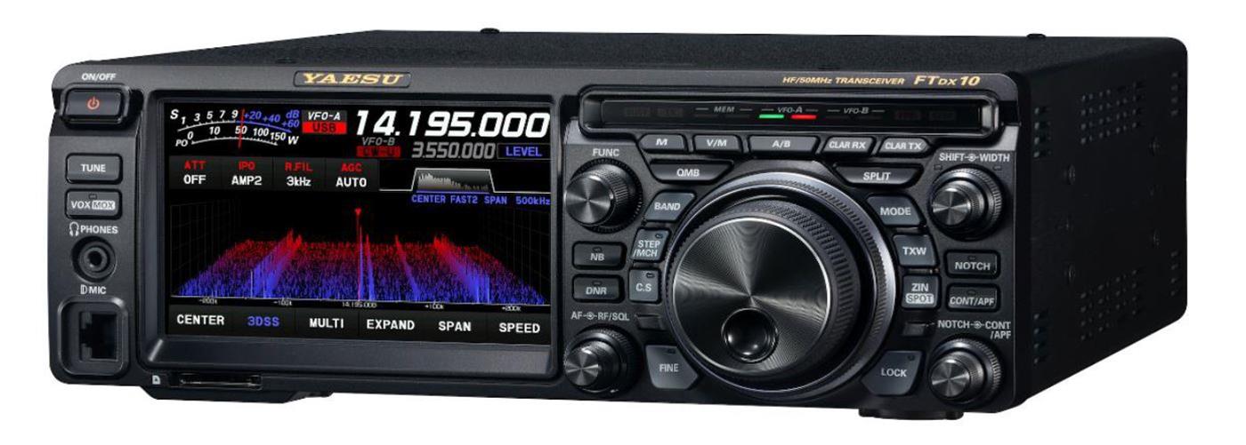 Yaesu FTDX-10 Yaesu FTDX10 Compact HF/50 MHz 100W SDR Transceivers | DX ...